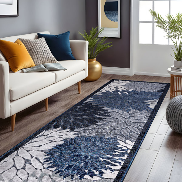 Lark Manor Tapis bleu marine intérieur / extérieur et Commentaires - Wayfair Canada